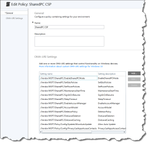 How to setup Windows 10 Shared PC mode with Intune CSP policy – Cloud First