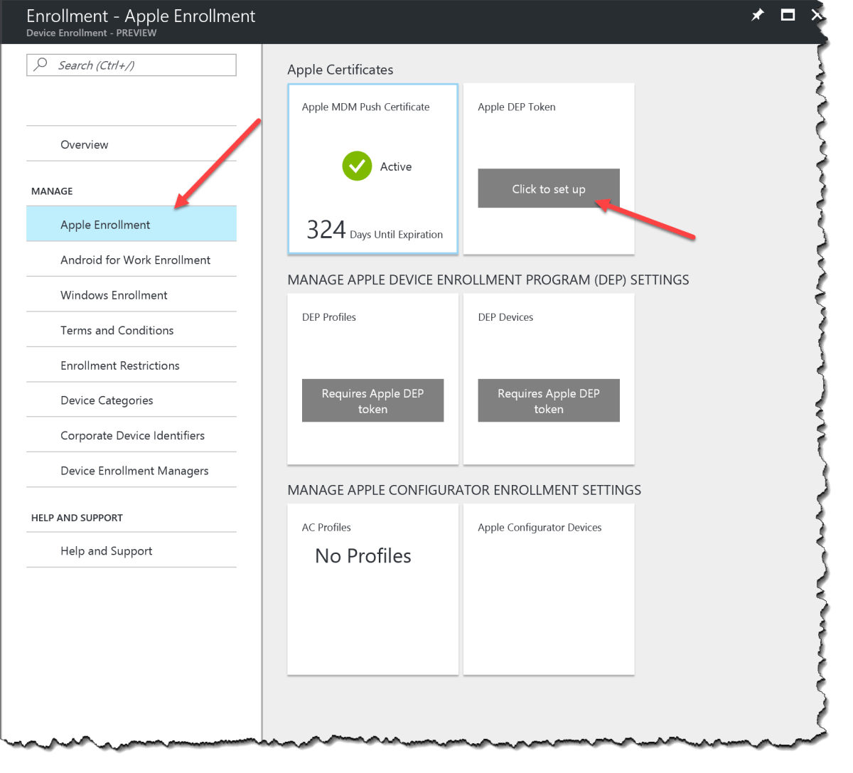 How to setup Apple DEP in the new Azure portal preview for Intune ...