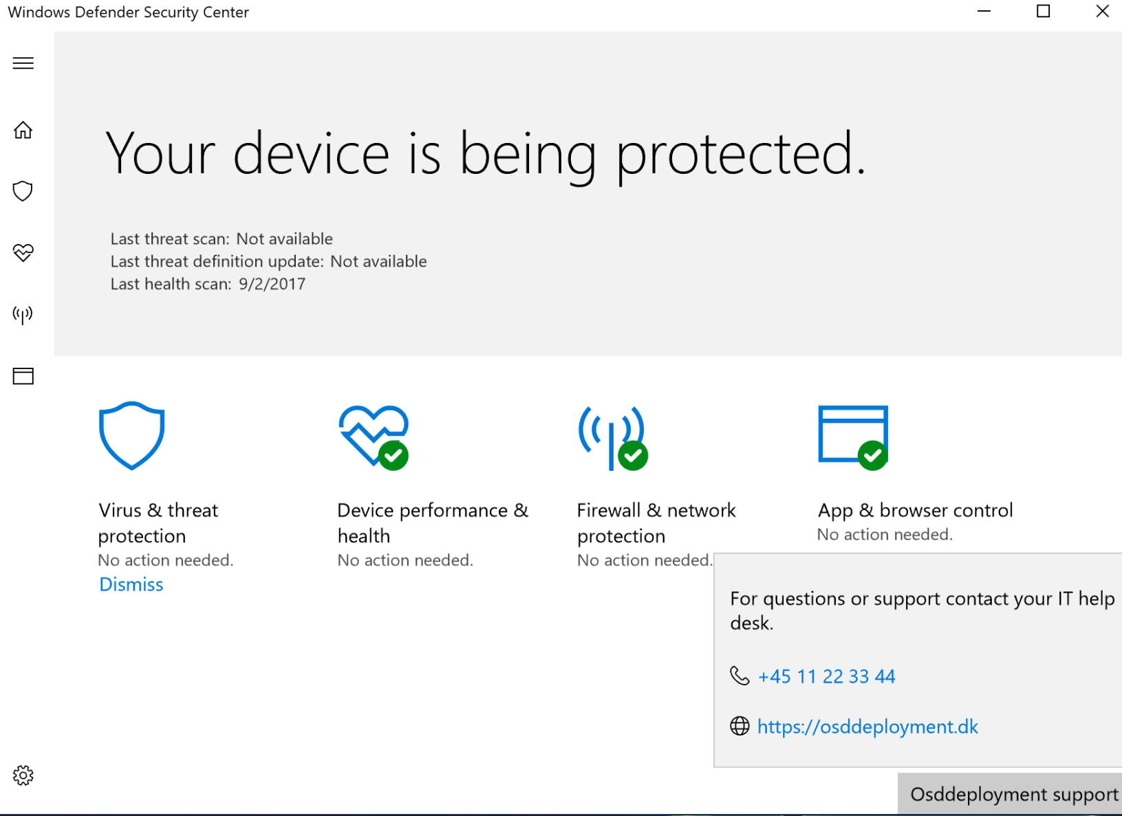 How to customize Windows Defender Security Center with Intune Endpoint ...