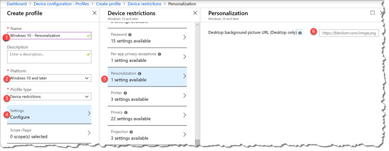 How to set Windows 10 lock screen and background picture with Intune ...